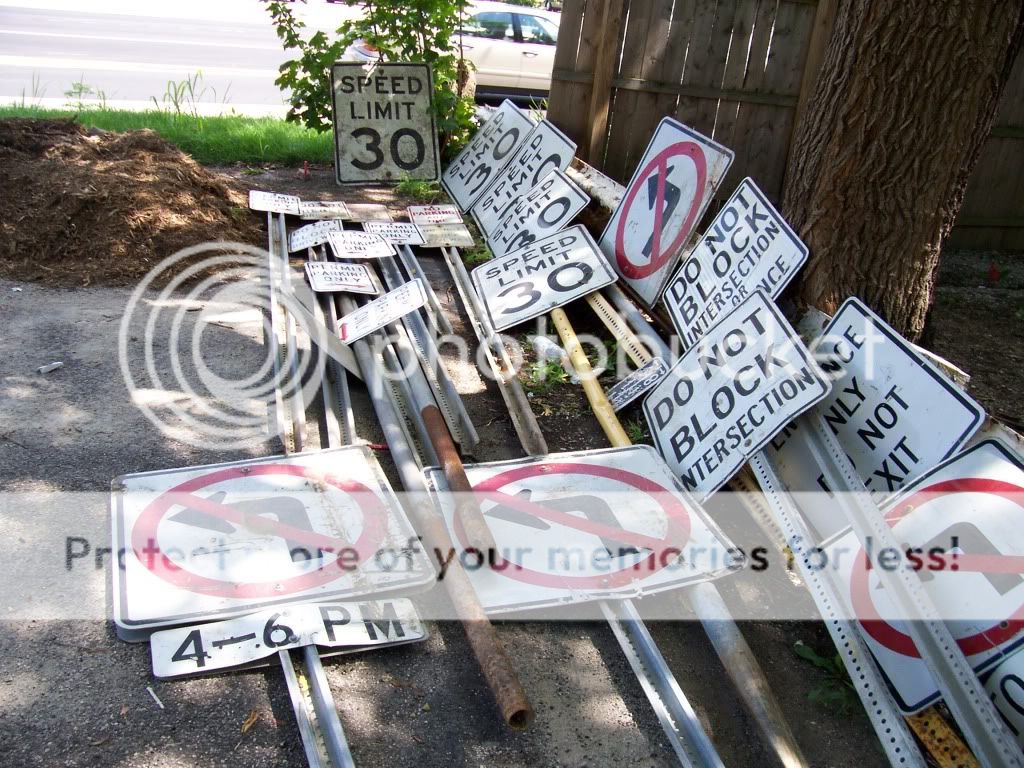 Discarded Signs, Palatine, IL