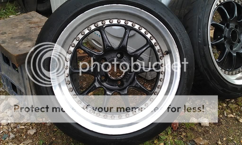 3 piece Blitz type 01 split rims 5x114 17x9J ET22 all round black with ...