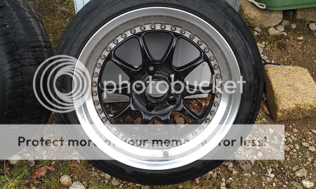 3 piece Blitz type 01 split rims 5x114 17x9J ET22 all round black with ...
