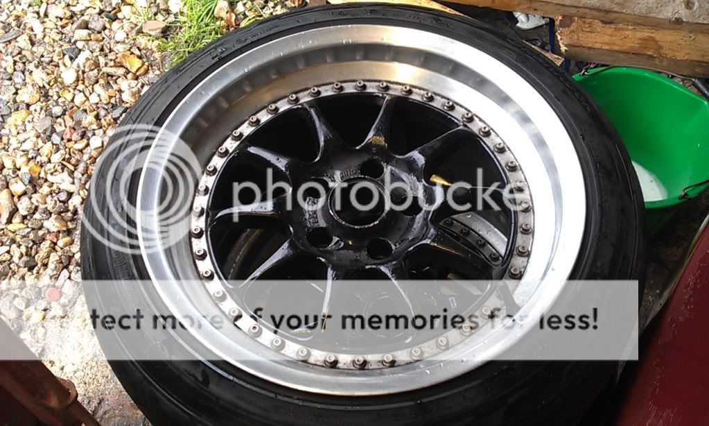 3 piece Blitz type 01 split rims 5x114 17x9J ET22 all round black with ...